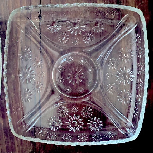 Art | Vintage Cut Glass Daisy Plates 612 X 612 | Poshmark